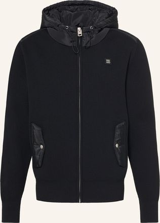 HUGO BOSS Hugo Strickjacke Syloron Im Materialmix schwarz