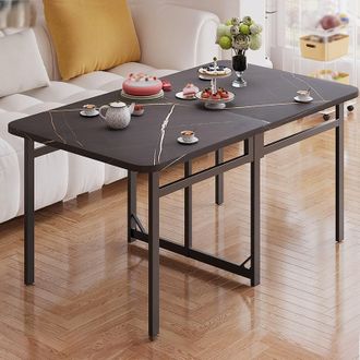 Generic Skalierbar Esszimmertisch, Rechteckiger, Klappbarer Esstisch mit 6 Metallbeinen, K&uuml;chentisch mit Rutschfesten Pads for Kleine R&auml;ume, Tragkraft Bis 250