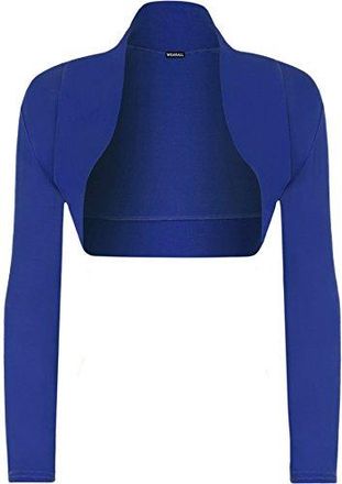 WearAll Bol&eacute;ro &agrave; manches longues pour femme - 16 couleurs - Taille 36-42, bleu roi, 44