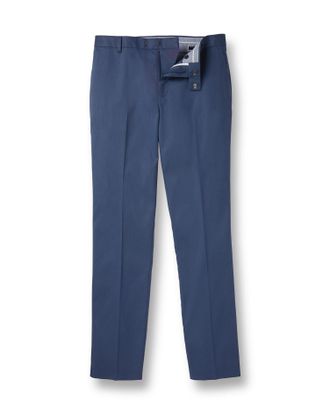 CHARLES TYRWHITT Smarte strukturierte Hose - Indigoblau