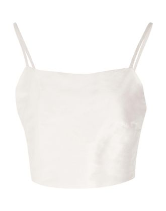 8 by YOOX SILK-SHANTUNG SLIP TOP