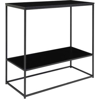 M&S Collection Console 2 &eacute;tag&egrave;res en bois et m&eacute;tal - Noir - vita