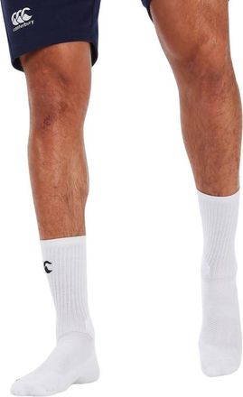 Canterbury Of New Zealand Herren Anti-Slip Grip Mid Calf Sock Halbwadensocken, Bright White, M