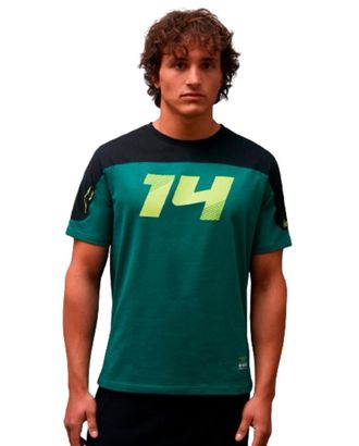 Kimoa Unisex Camiseta Aston Martin F1, Grün/Schwarz, L