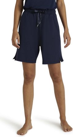Falke Damen Shorts Loungewear W Sksh Modal Baumwolle bequem lässig druckfreier Komfortbund weich 1 Stück, Blau Space Blue 6116, S