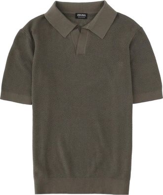 Ermenegildo Zegna Homme, Tops, Gris, Taille: XL Polo en coton premium