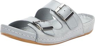Andrea Conti Mules pour Femme, Gris Clair, 41 EU