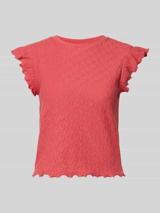 Jake*s Casual Strickshirt mit Rundhalsausschnitt und Wellensaum