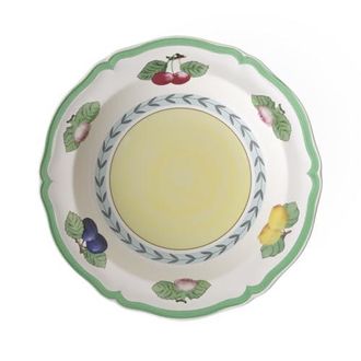 Villeroy & Boch French Garden Suppenteller Wei&szlig;/Bunt, Sp&uuml;lmaschinenfest, Mikrowellensicher, Teller, Speiseteller, Essteller, Suppensch&uuml;ssel, Premium Porzellan
