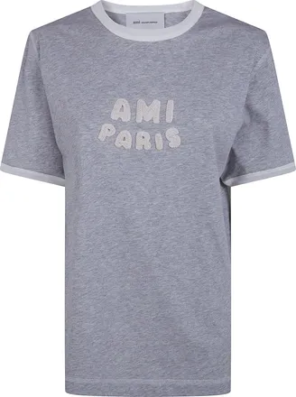 Ami Short Sleeves Classic Fit Teeshirt With Ami P