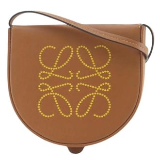 Loewe Pre-owned Heel Pouch Mini Leather Shoulder Bag - - Pre-owned - Damen - Braun - ONE SIZE