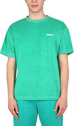 Mouty Embroidered Logo Terry T-Shirt - Green