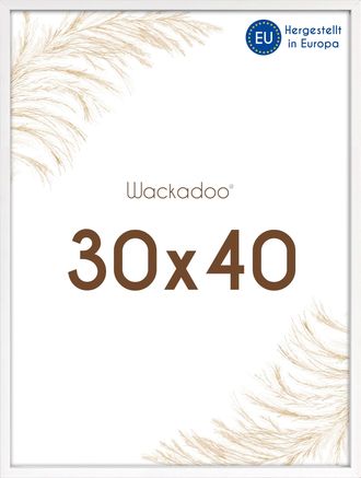 Wackadoo Bilderrahmen 30x40 weiß Fotowand Fotorahmen mit Glas Holz Picture frame poster