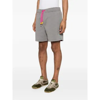 Casablanca Logo-Quilted Jogger Shorts - Gray