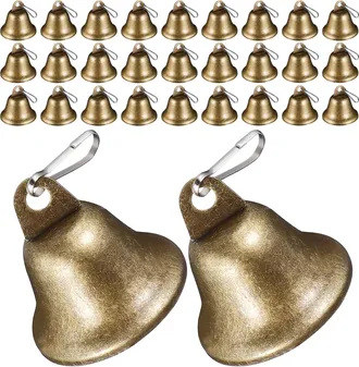 BESTONZON 40st&uuml;cke H&auml;ngende Metallglocken Vintage-glockenornamente Dekorative Windspiele Kleine Mini-Glocken f&uuml;r Bastelarbeiten H&auml;ngende Glocken Anh&auml;nger f&uuml;r Fe