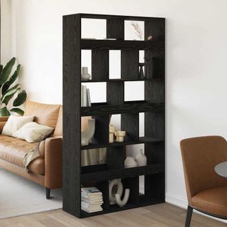 vidaXL &Eacute;tag&egrave;re 2 pcs Ch&ecirc;ne noir 100 x 33 x 187,5 cm Bois ding&eacute;nierie vidaXL
