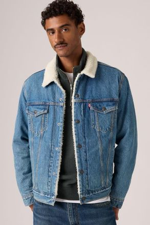 Levi's Type III Sherpa Trucker Jacket - Homme - D&eacute;lavage Moyen / Washed Away Sherpa - 2XL