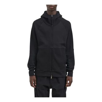 Thom Krom Homme, Sweatshirts et sweats &agrave; capuche, Noir, Taille: L Sweat &agrave; capuche zipp&eacute;