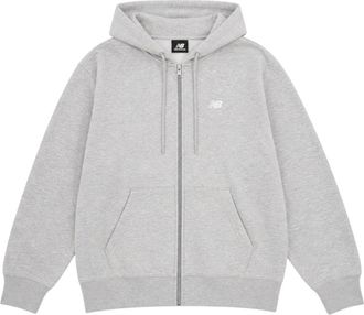 New Balance Homme, Sport, Gris, Taille: S Stacked Logo Sweat &agrave; capuche