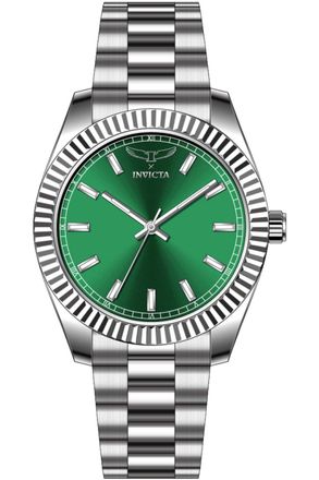 Invicta Specialty 69016 Herrenarmbanduhr - Quartz Movement - Edelstahl mit Gr&uuml;n Zifferblatt - 40 mm