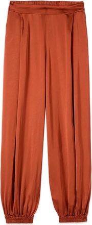 Oltre Femme, Pantalons, Orange, Taille: 44 FR Pantalon Palazzo en satin