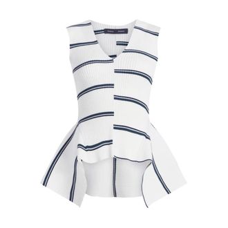 Proenza Schouler Eugenie Rippstrick-Top - - Tops - Damen - Wei&szlig; - M