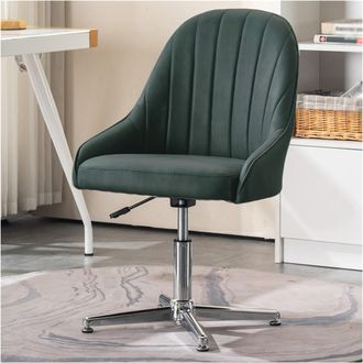 Generic Skandinavischer Drehstuhl f&uuml;rs B&uuml;ro, armlos, gepolsterte R&uuml;ckenlehne, Grauer Stoff, Belastbarkeit 150 kg, verstellbar, ergonomisches Design, modernes 