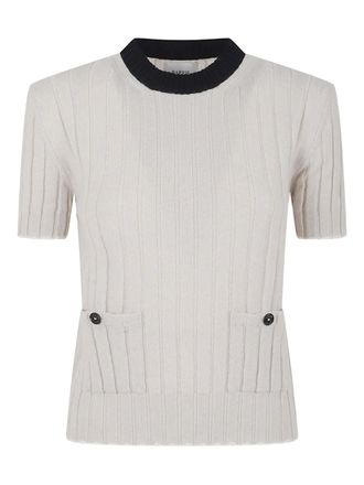 Barrie Geripptes Top - Grau