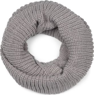 styleBREAKER Unisex Feinstrick Loop Schal einfarbig | Weicher elastischer Winter Schlauchschal in Feinripp Optik | Warmer Strick Loop f&uuml;r Damen und Herren, Hellgra