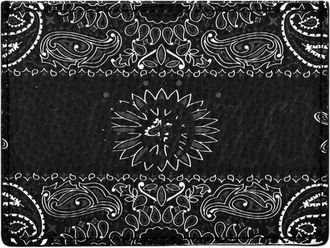 Philipp Plein Homme, Accessoires, Noir, Taille: ONE Size Leather Credit Cards Holder Paisley