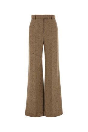 Valentino Garavani Melange Sand Wolle Palazzo-Hose