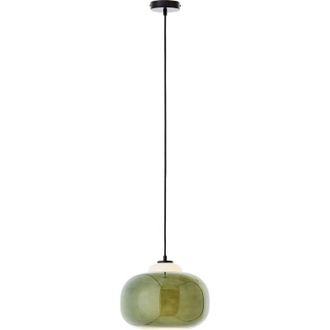 Brilliant Suspension Blop 30cm vert verre/m&eacute;tal 1x A60, E27, 60 w, adapt&eacute; &agrave; une lampe normale (non incluse)