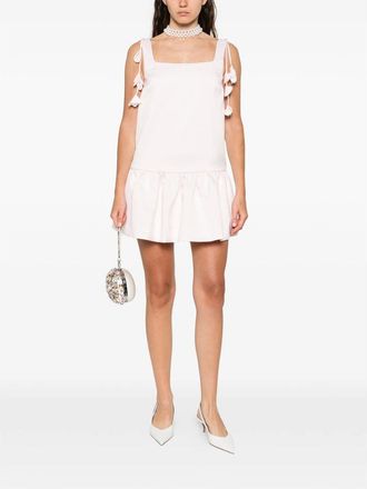 Self Portrait Square Neck with Rear Zip Dress - Pink