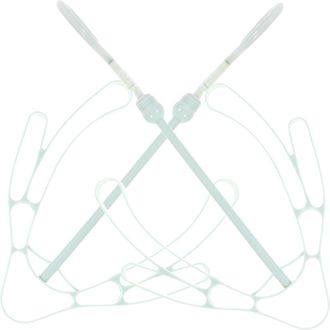 SOLUSTRE Schuhtrockner Kunststoff Hängeregal Schuhtrocknerständer Für Balkon Und Zuhause Mit Haken Und Clips Hellgrün 2 Stück