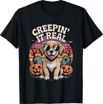Shinkai Retro Halloween Hund Creepin It Real T-Shirt