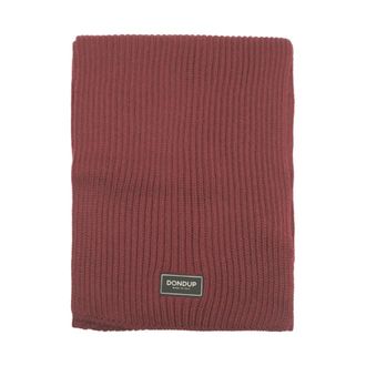 Dondup Gerippter Schal mit Logo-Etikett - - Accessories - Herren - Rot - ONE SIZE