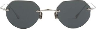 Eyevan 7285 Sechseckige 189 Sonnenbrille - Silber