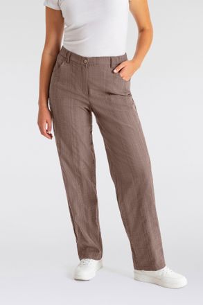 KjBrand Stretch-Hose KJBRAND Babsie, Damen, Gr. 52, N-Gr, taupe gestreift, Web, Obermaterial: 47% Baumwolle, 45% Polyester, 6% Viskose, 2% Elasthan, regular f