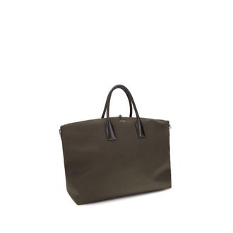 Saint Laurent Calf Leather Tote Bag - Brown