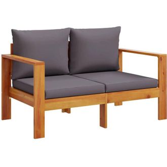 vidaXL Gartensofa mit Kissen 2-Sitzer Massivholz Akazie Vidaxl