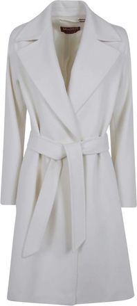 Max Mara Dravenna Iconi Classic Coat - Femme - Manteaux - Blanc - Taille: 42 FR