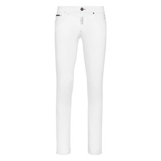 Philipp Plein Denim Hosen Super Fit Hexagon - - Jeans - Herren - Wei&szlig; - W29