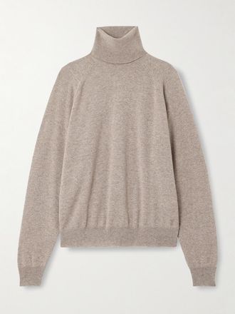 Saint Laurent Pull À Col Roulé En Cachemire - Neutres