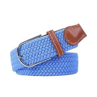 Generic Ceinture &eacute;lastique en toile tiss&eacute;e avec boucle ardillon tricot&eacute;e pour homme et femme, 4, 3.3cmX107cm