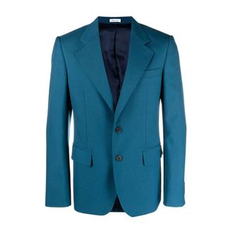 Alexander McQueen Taillierter Einreiher-Blazer - - Jackets - Herren - Gr&uuml;n - M