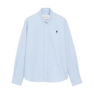 Ami Homme, Chemises, Bleu, Taille: L Chemise Boutonn&eacute;e De Coeur