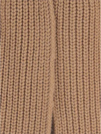 SA SU PHI Womens Knit Jacket Ribbed Cashmere Beige