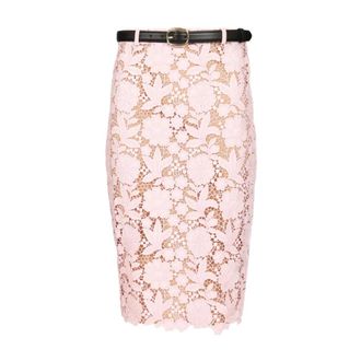 Self Portrait Midi-Rock mit Spitze - - Skirts - Damen - Rosa - XS