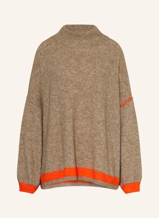 Grace Grace Oversized-Pullover braun