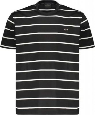 Paul & Shark Homme, Tops, Noir, Taille: M T-Shirt &agrave; Rayures